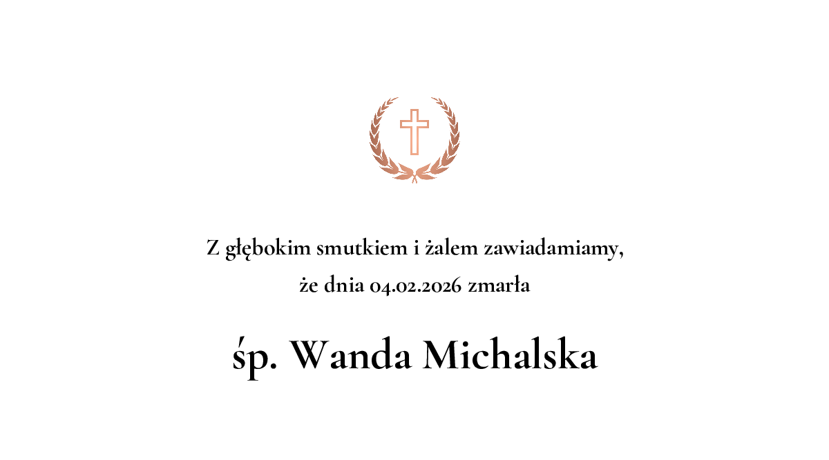 Nekrolog Wanda Michalska - Pogrzeb - Mój Anioł Stróż